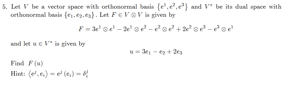 Solved Let V be a vector space with orthonormal basis | Chegg.com