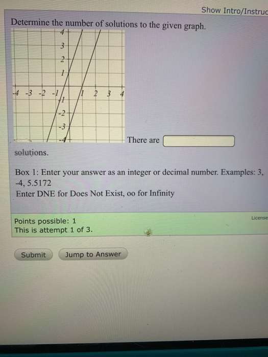 Solved Show Intro/Instruc Determine the number of solutions | Chegg.com