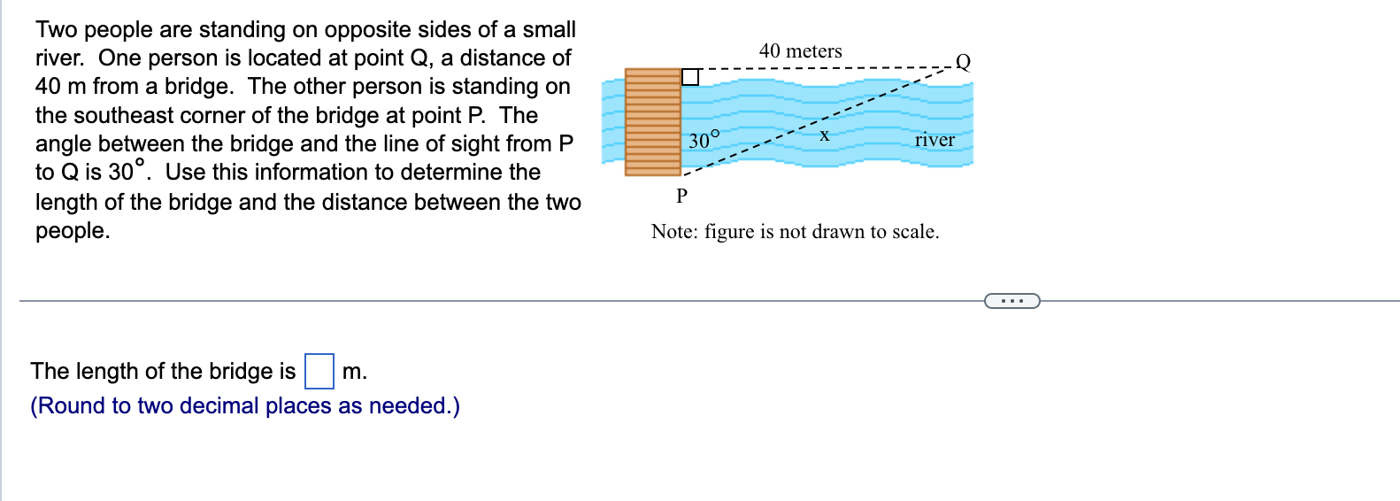Solved Two people are standing on opposite sides of a small | Chegg.com
