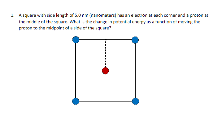 Solved A square with side length of 5.0 nm (nanometers) has | Chegg.com