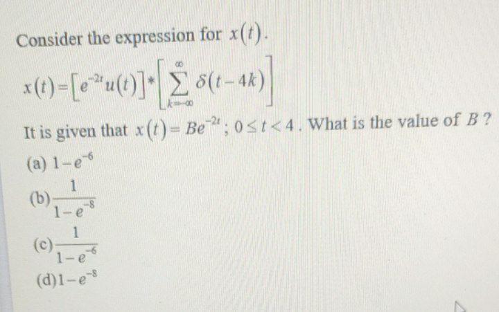 Solved Consider the expression for x(t). u(0)" 3 | Chegg.com