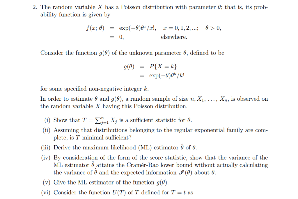Solved 2. The random variable X has a Poisson distribution | Chegg.com