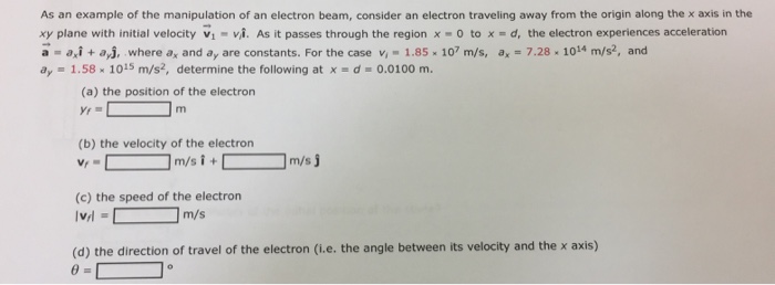 Solved As an example of the manipulation of an electron | Chegg.com