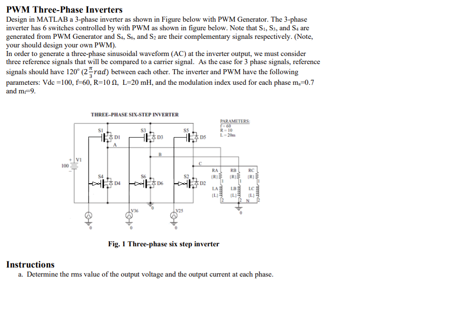 Solved Please calculate the RMS output voltage & output | Chegg.com