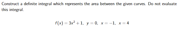 Solved Construct a definite integral which represents the | Chegg.com