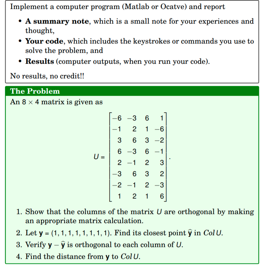 Solved Implement a computer program (Matlab or Ocatve) and | Chegg.com
