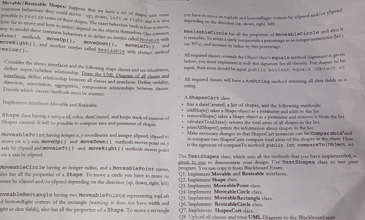 Solved Urgent! It is the Java, OOP question. You should | Chegg.com