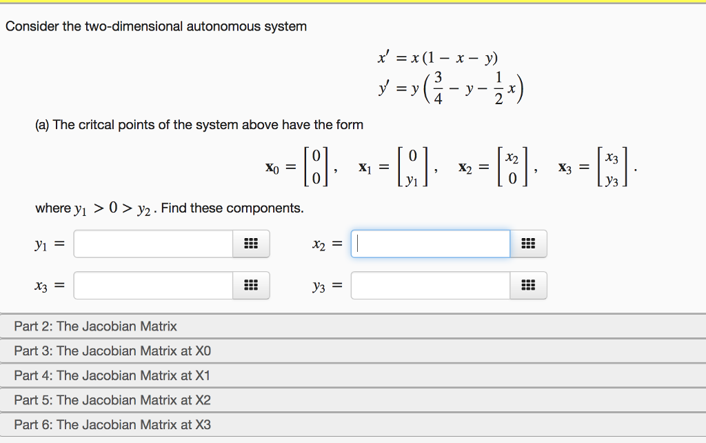 Solved Consider the two-dimensional autonomous system x-x | Chegg.com