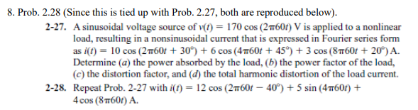 Solved 8. Prob. 2.28 (Since this is tied up with Prob. 2.27, | Chegg.com
