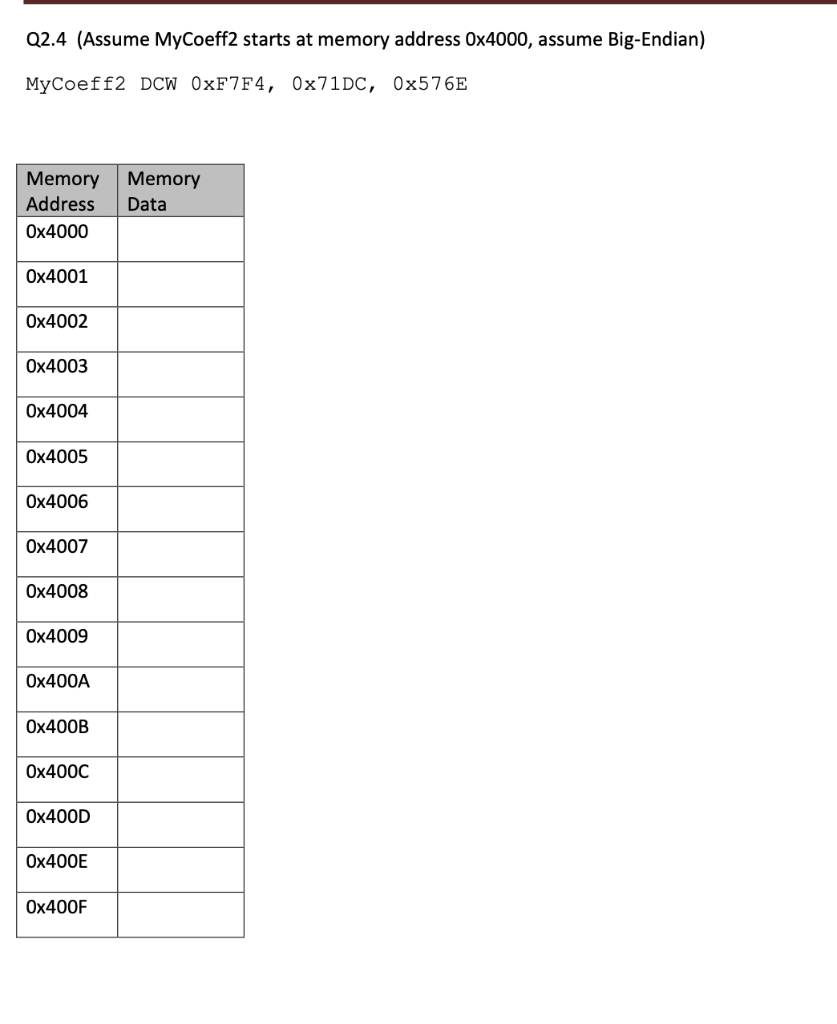Solved Below are some memory related directives arrange the | Chegg.com