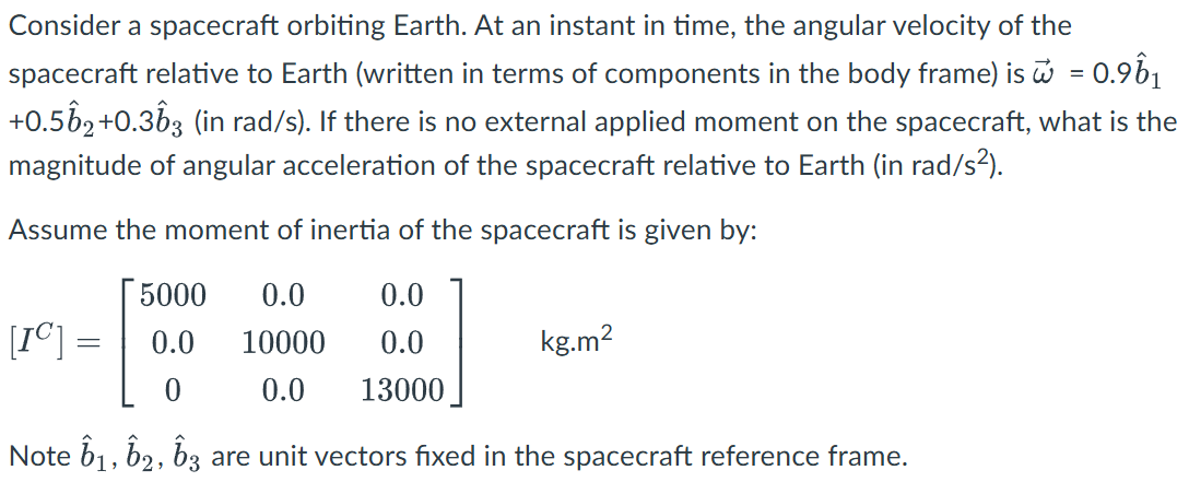 Solved Consider a spacecraft orbiting Earth. At an ﻿instant | Chegg.com