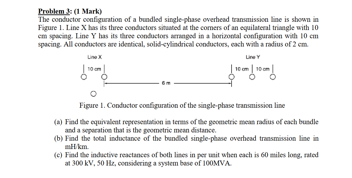 Problem 3: (1 Mark) The conductor configuration of a | Chegg.com