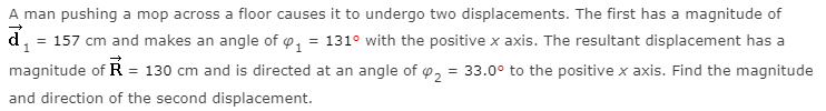 Solved A man pushing a mop across a floor causes it to | Chegg.com