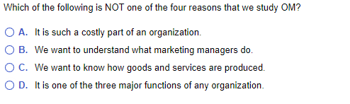 Solved Which of the following is NOT one of the four reasons | Chegg.com