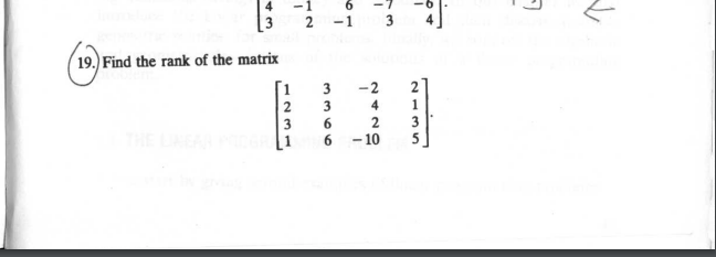 19. Find the rank of the matrix | Chegg.com