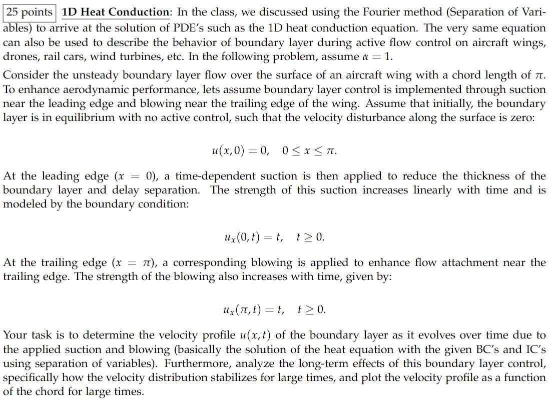 Solved 25 ﻿points 1D Heat Conduction: In the class, we | Chegg.com