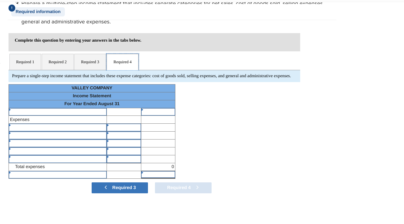 Solved general and administrative expenses. Complete this | Chegg.com