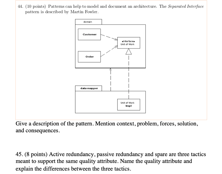 42. (5 points) Look at the following example of a | Chegg.com