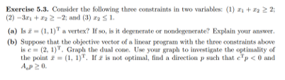 Solved Exercise 5.3. Consider the following three | Chegg.com