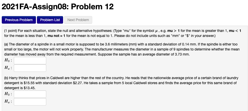 Solved 2021FA-Assign08: Problem 1 Previous Problem Problem | Chegg.com