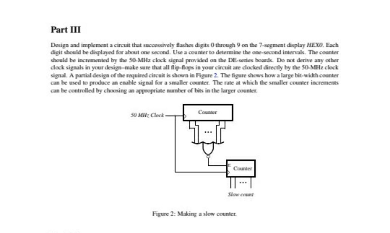 Solved Part Iii Design And Implement A Circuit That