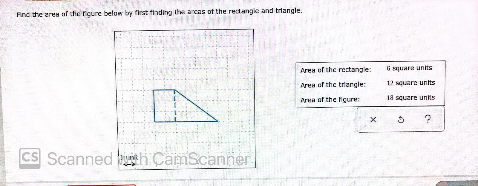 Solved Find the area of the figure below by first finding | Chegg.com