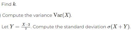 Solved Let X Be A Continuous Random Variable With 7726
