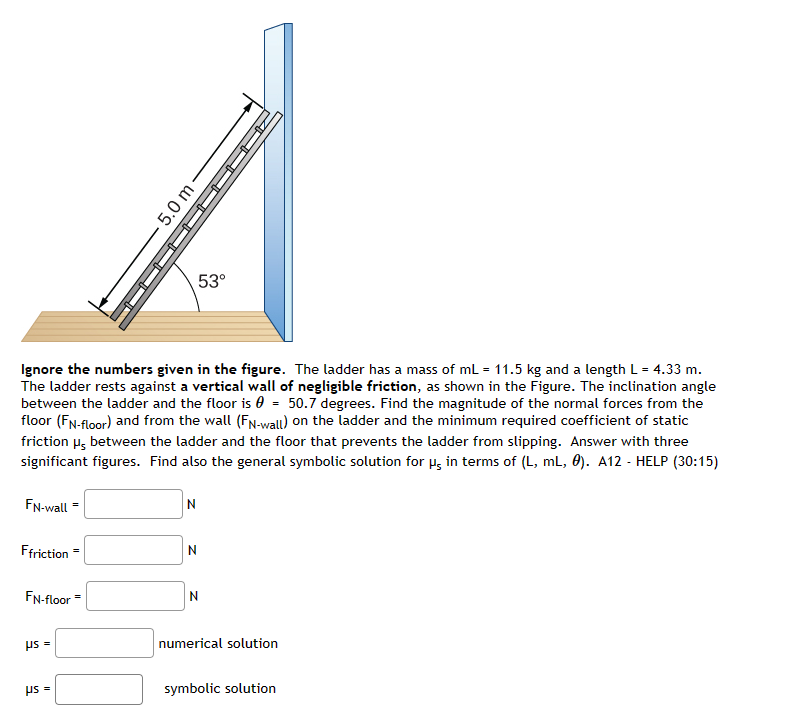 Solved Ignore the numbers given in the figure. The ladder | Chegg.com