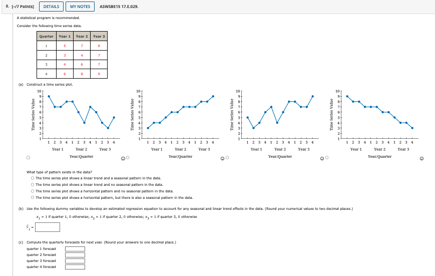 Solved 7 Points A Statistical Program Is Recommended 