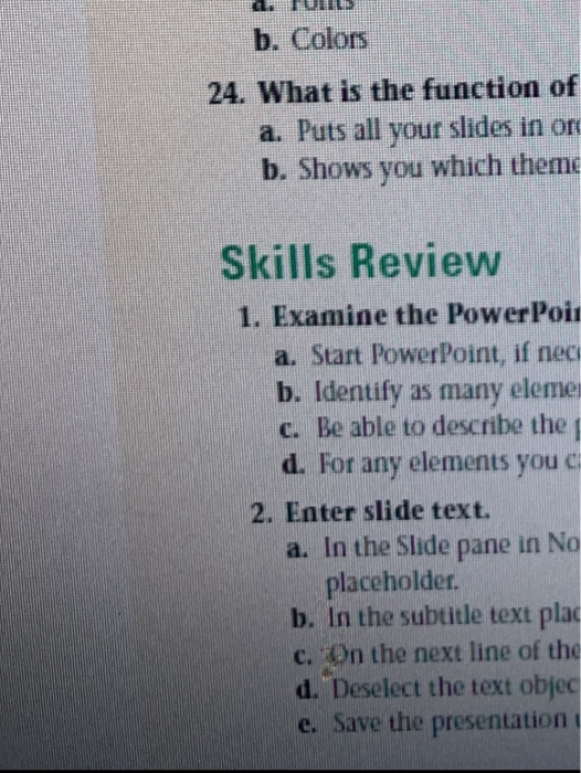 Solved Concepts Review Label each element of the PowerPolnt | Chegg.com