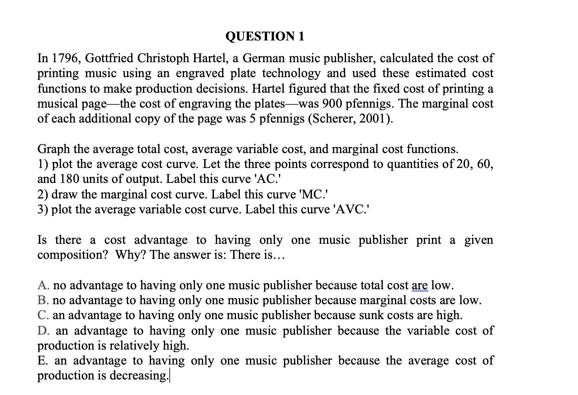 Solved QUESTION 1In 1796, ﻿Gottfried Christoph Hartel, a | Chegg.com