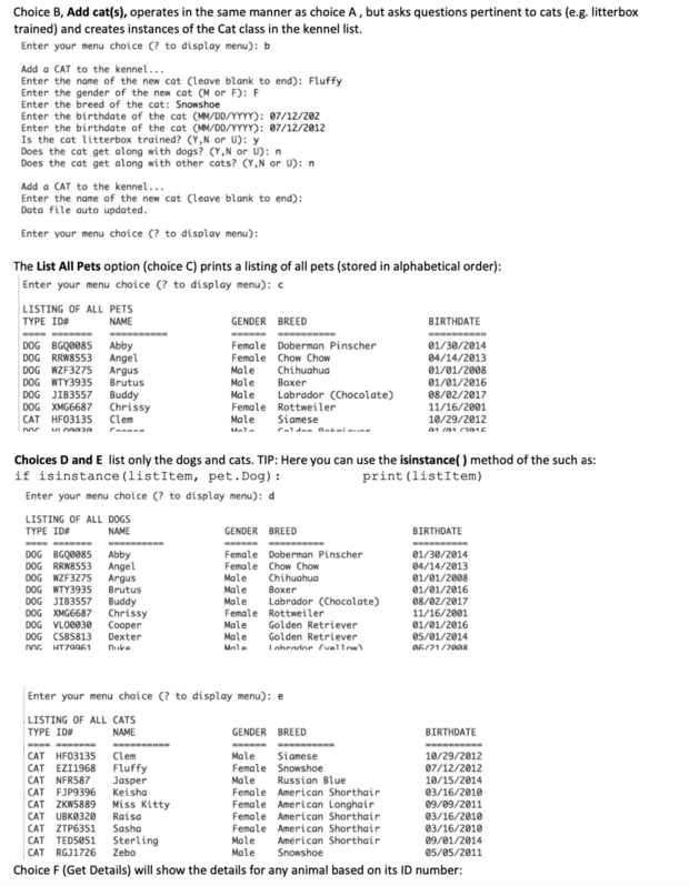 Solved Assignment 22 - Pets: Dogs and Cats (Inheritance) | Chegg.com