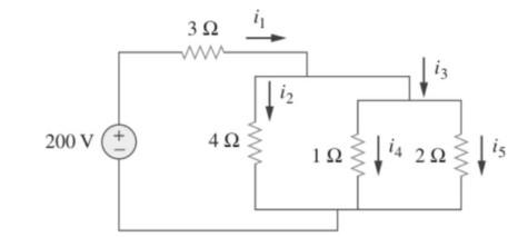 Solved Determine i1 to i5 | Chegg.com