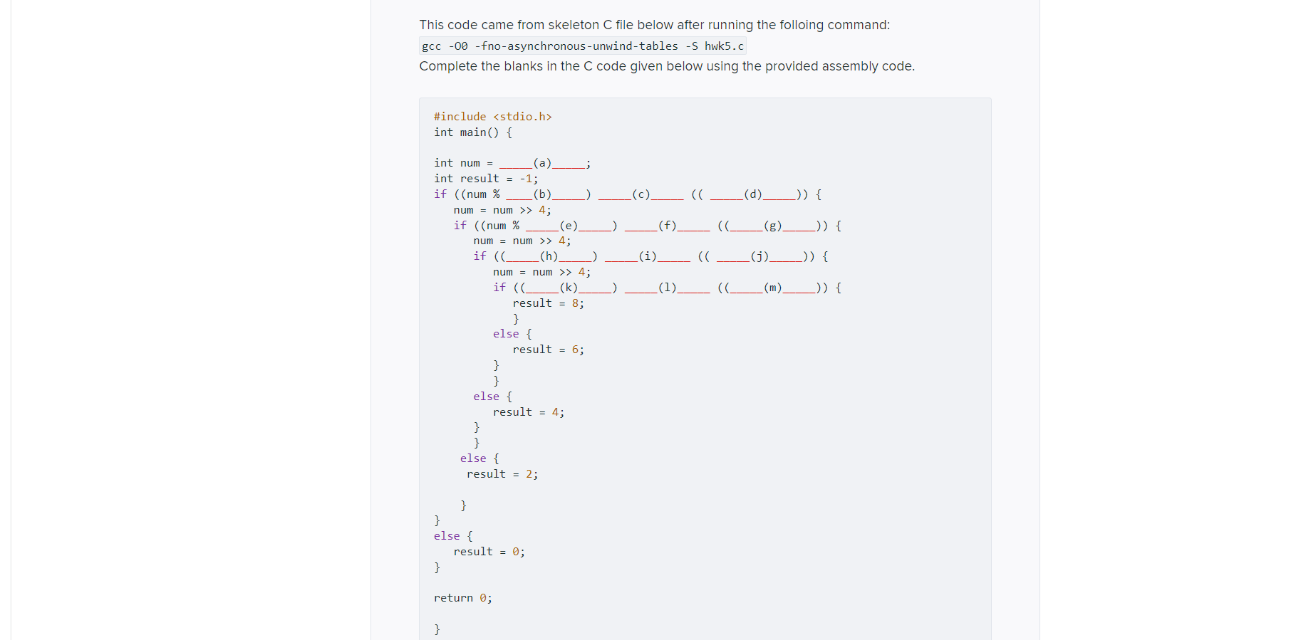 Consider the following assembly code:This code came | Chegg.com