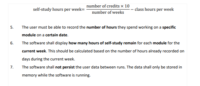 Solved 1. The user must be able to add multiple modules for | Chegg.com