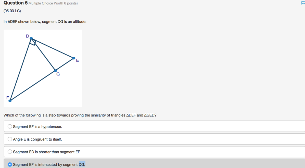 Solved Question 5 Multiple Choice Worth 6 points) (05.03 LC) | Chegg.com