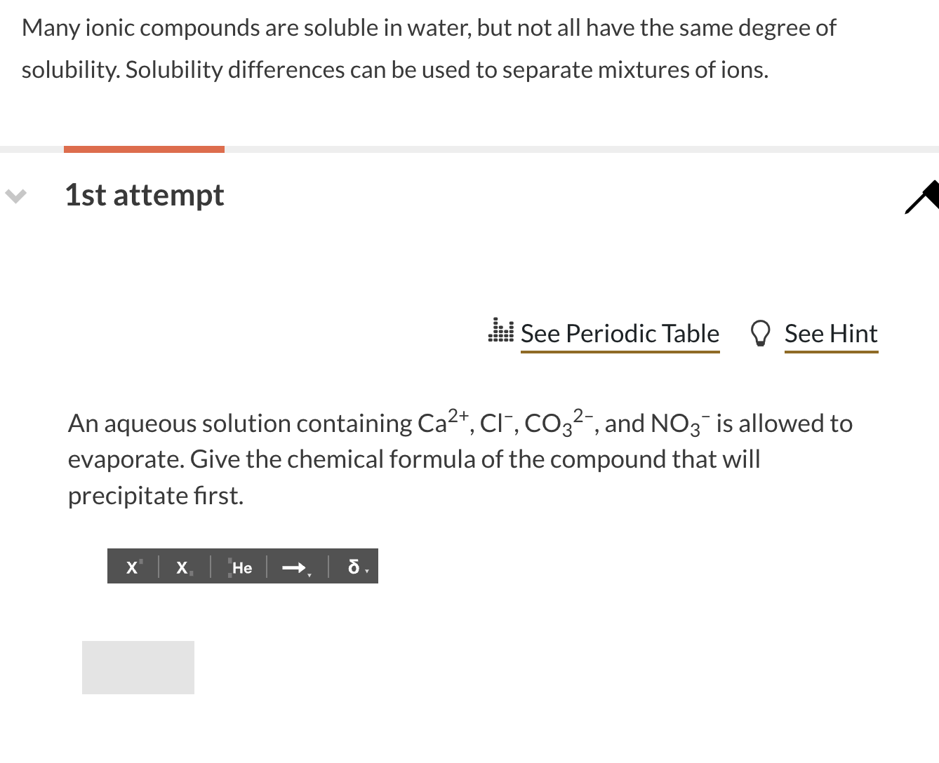 Solved 1st ﻿attemptAn ﻿aqueous solution containing | Chegg.com