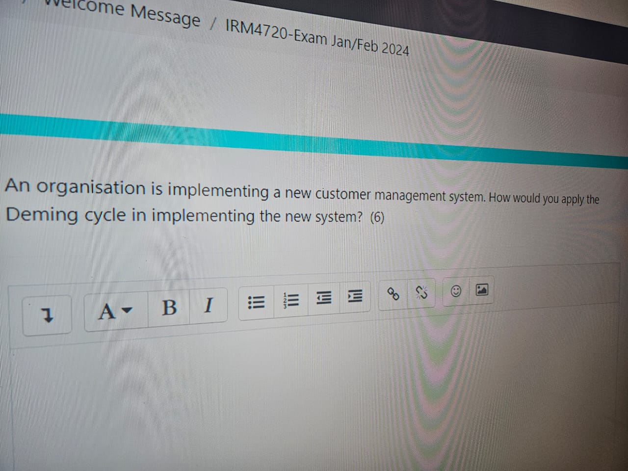 Solved An organisation is implementing a new customer | Chegg.com