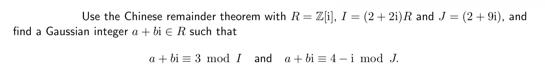 Solved Use the Chinese remainder theorem with | Chegg.com