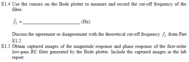 Exercise 7-1: First-order low-pass filter Consider | Chegg.com