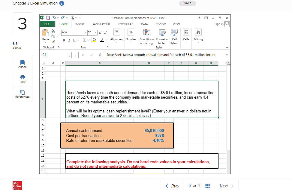 Chapter 3 Excel Simulation I Saved 