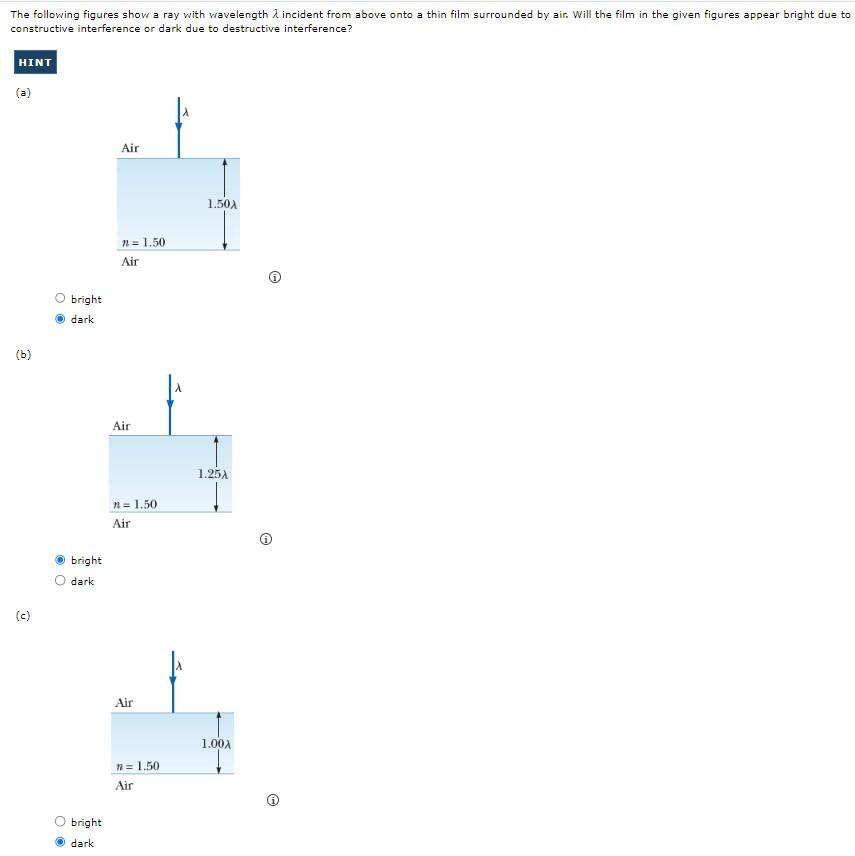 Solved The following figures show a ray with wavelength λ | Chegg.com