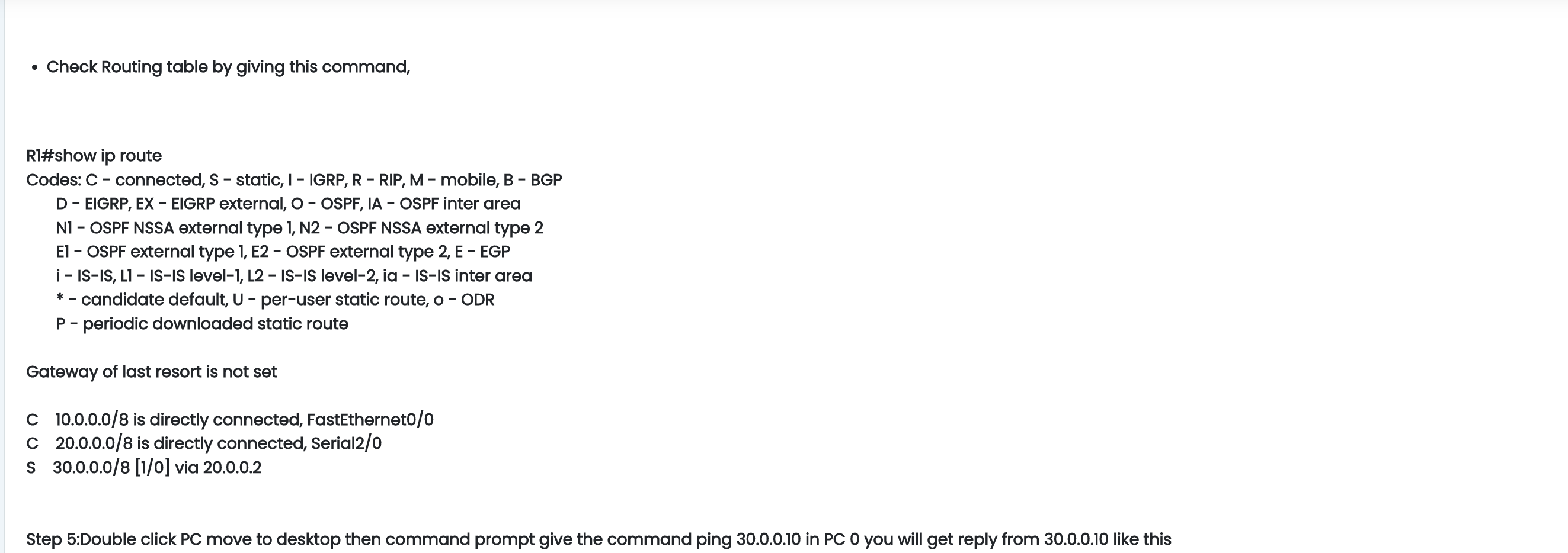 Solved INSTRUCTION: Construct 2 routers with 1PC each, then | Chegg.com