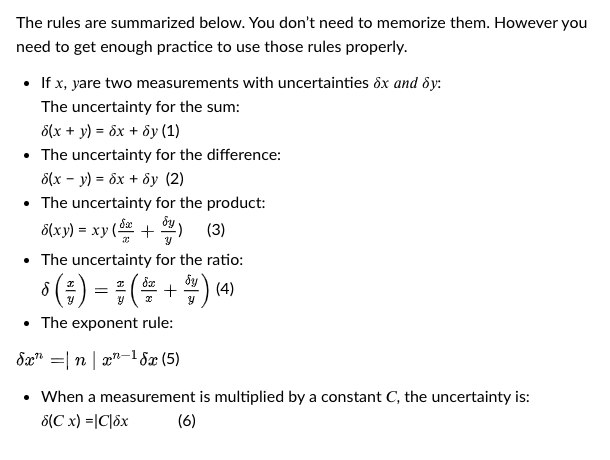 Solved Goal: Use the uncertainty rules to find the absolute | Chegg.com