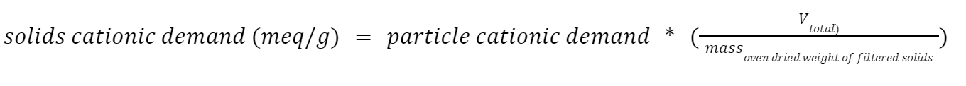 Solved solids cationic demand ( meq /g)= particle cationic | Chegg.com