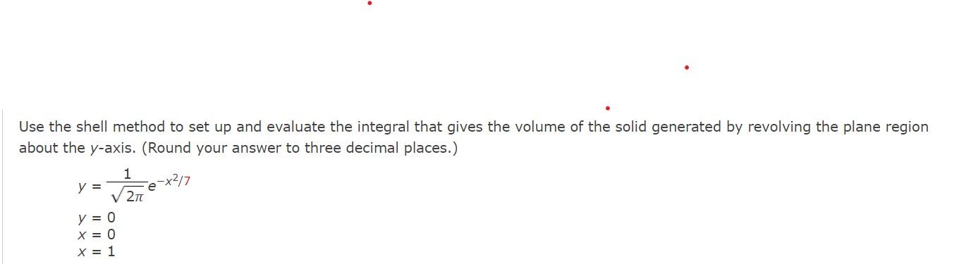 Solved Use the shell method to set up and evaluate the | Chegg.com