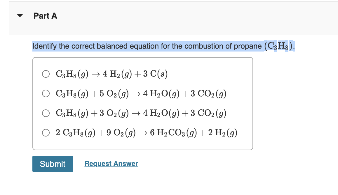 Solved Identify the correct balanced equation for the | Chegg.com