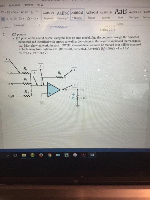 Solved For the circuit below, using the idea op amp model, | Chegg.com
