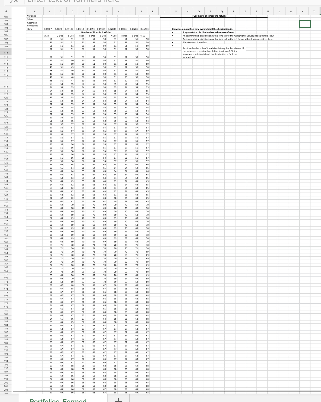 Please calculate the historic decile statistics:i. | Chegg.com