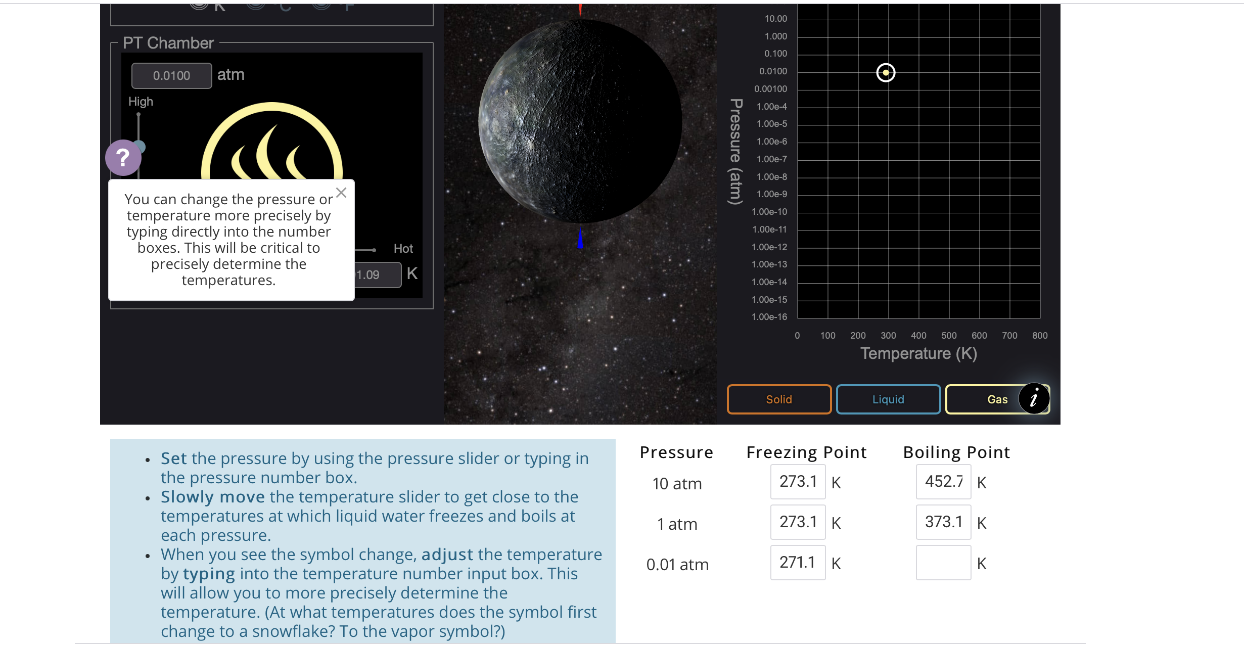 Solved - Set the pressure by using the pressure slider or | Chegg.com